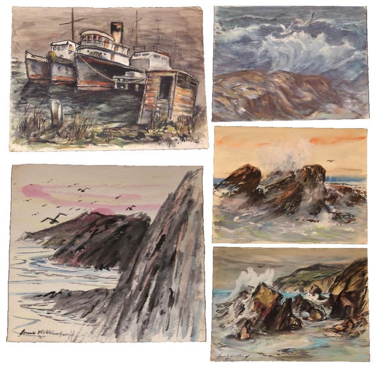 James W. Woodruff - Lot of 17 James Woodruff Landscape, Abstract and ...