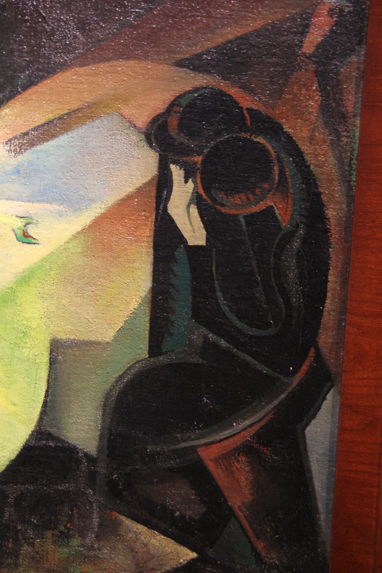 Marcel Boulin - Cubist Crucifixion Scene with Bright Yellow For Sale at ...