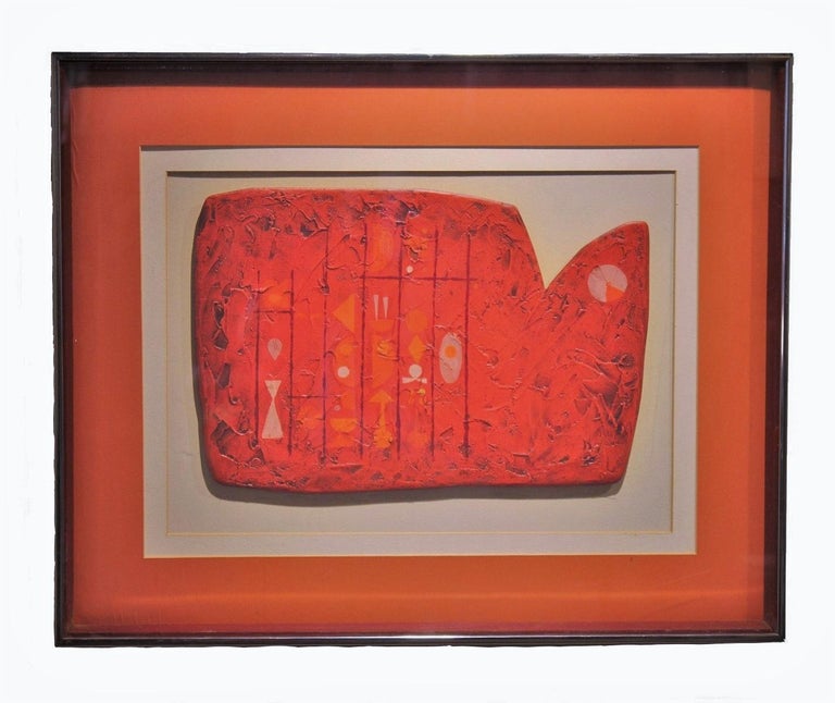 Ross Wetzel - "In Search of Cords" Red Hieroglyph Inspired Painting For ...