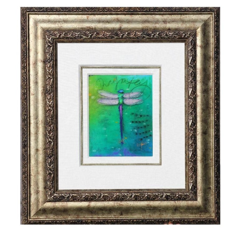 Tim Yanke - "Green Spring" Holographic Dragonfly Art at 1stDibs