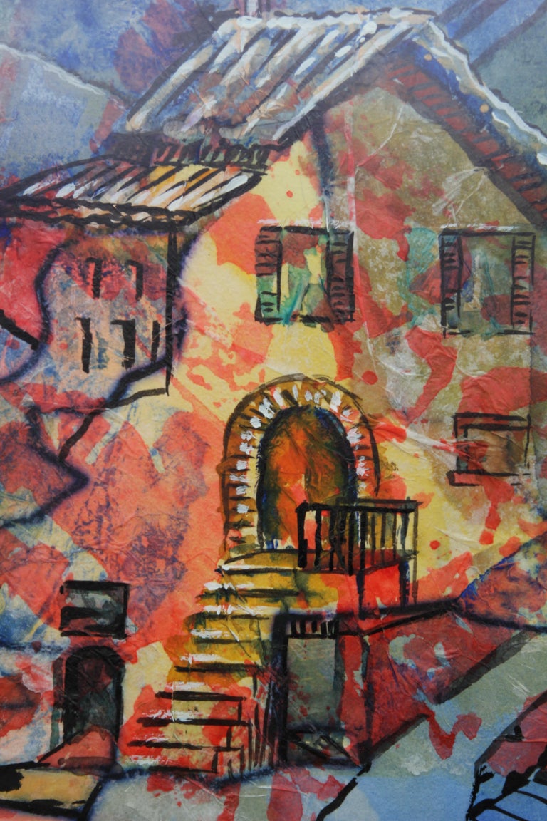 Mabel Sellers - Untitled Cubist Landscape Watercolor Painting at 1stDibs