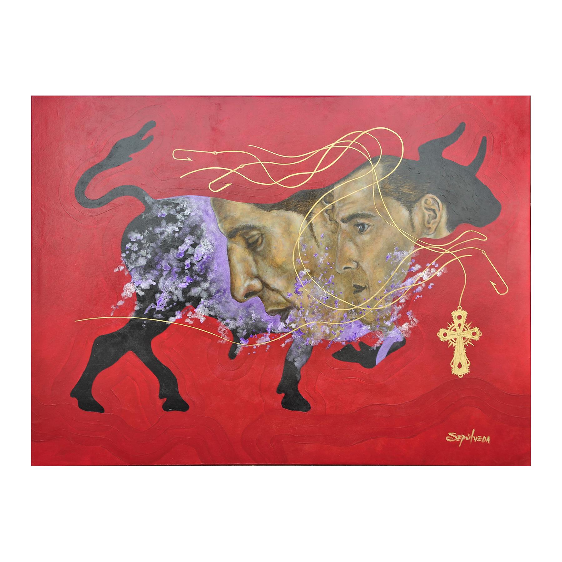 Benjamin Sepulveda - "The Torments of Cupid" Surrealist Blue Tonal ...