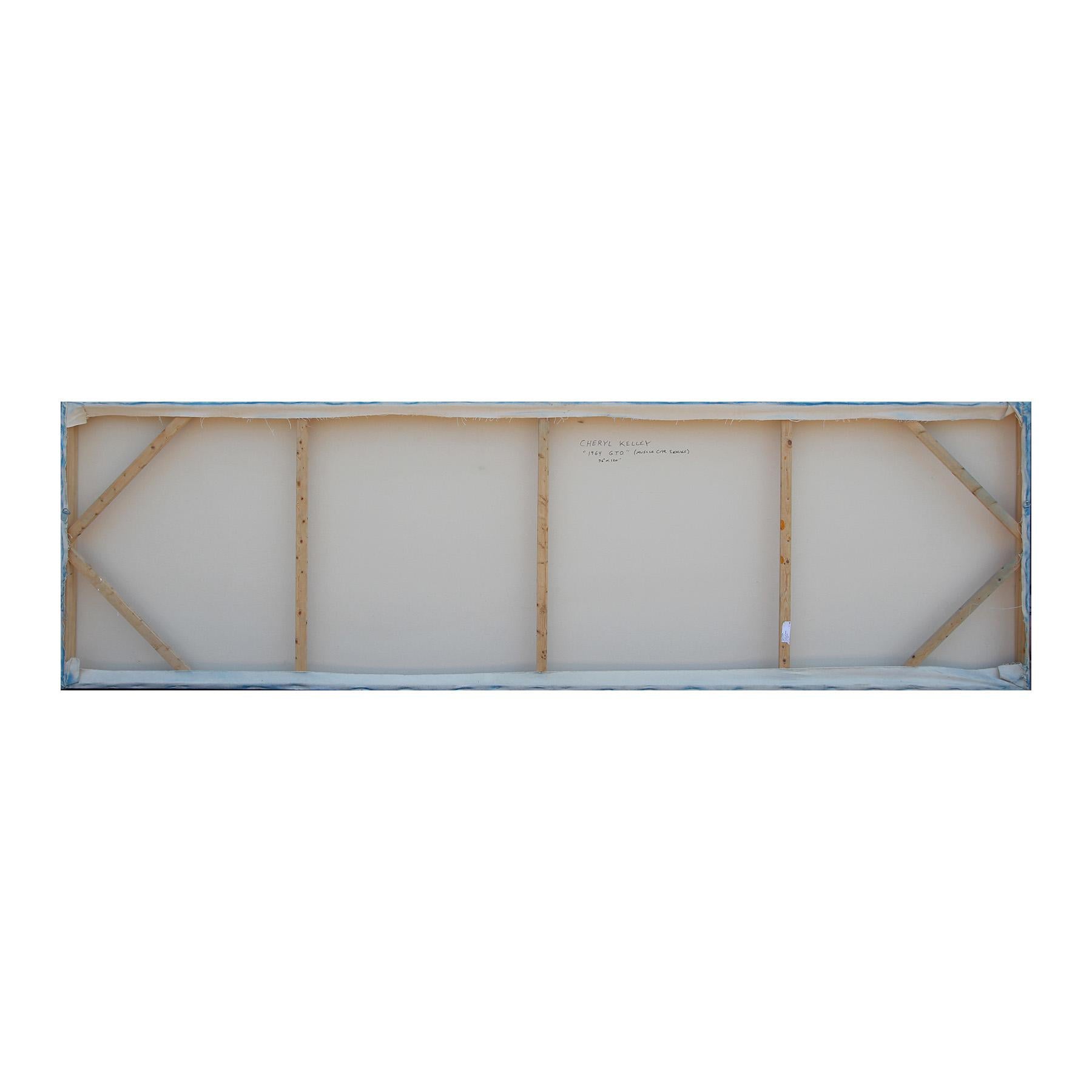 Cheryl Kelley - "1964 G.T.O" Abstract Large Horizontal Blue ...