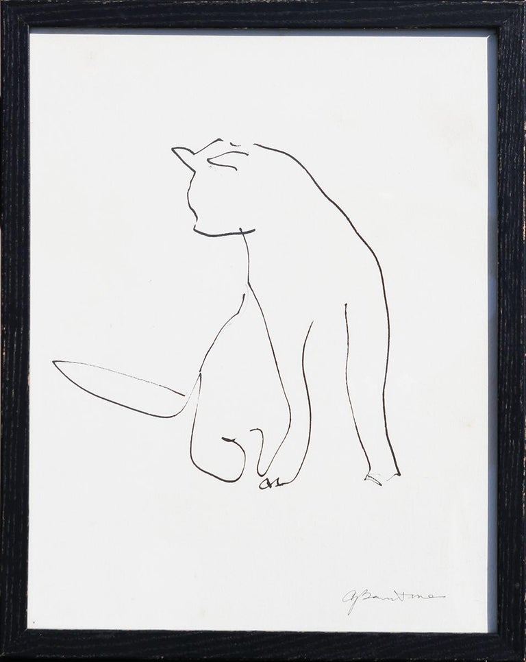 Gertrude Barnstone - Modern Minimal Pen Contour Line Drawing of an ...