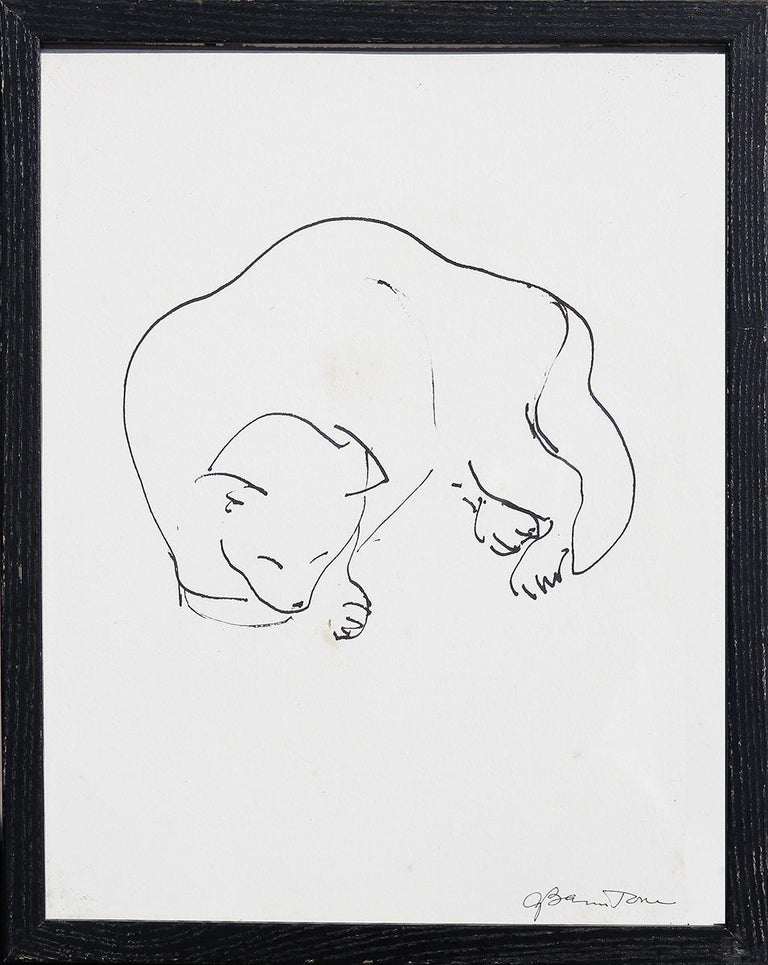 Gertrude Barnstone - Modern Minimal Pen Contour Line Drawing of an ...