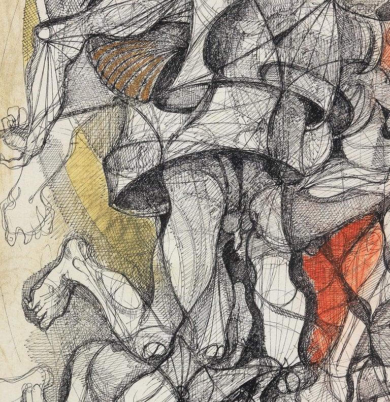 Angelo Canevari - "La Morte del Ragione" Abstract Cubist Black and ...