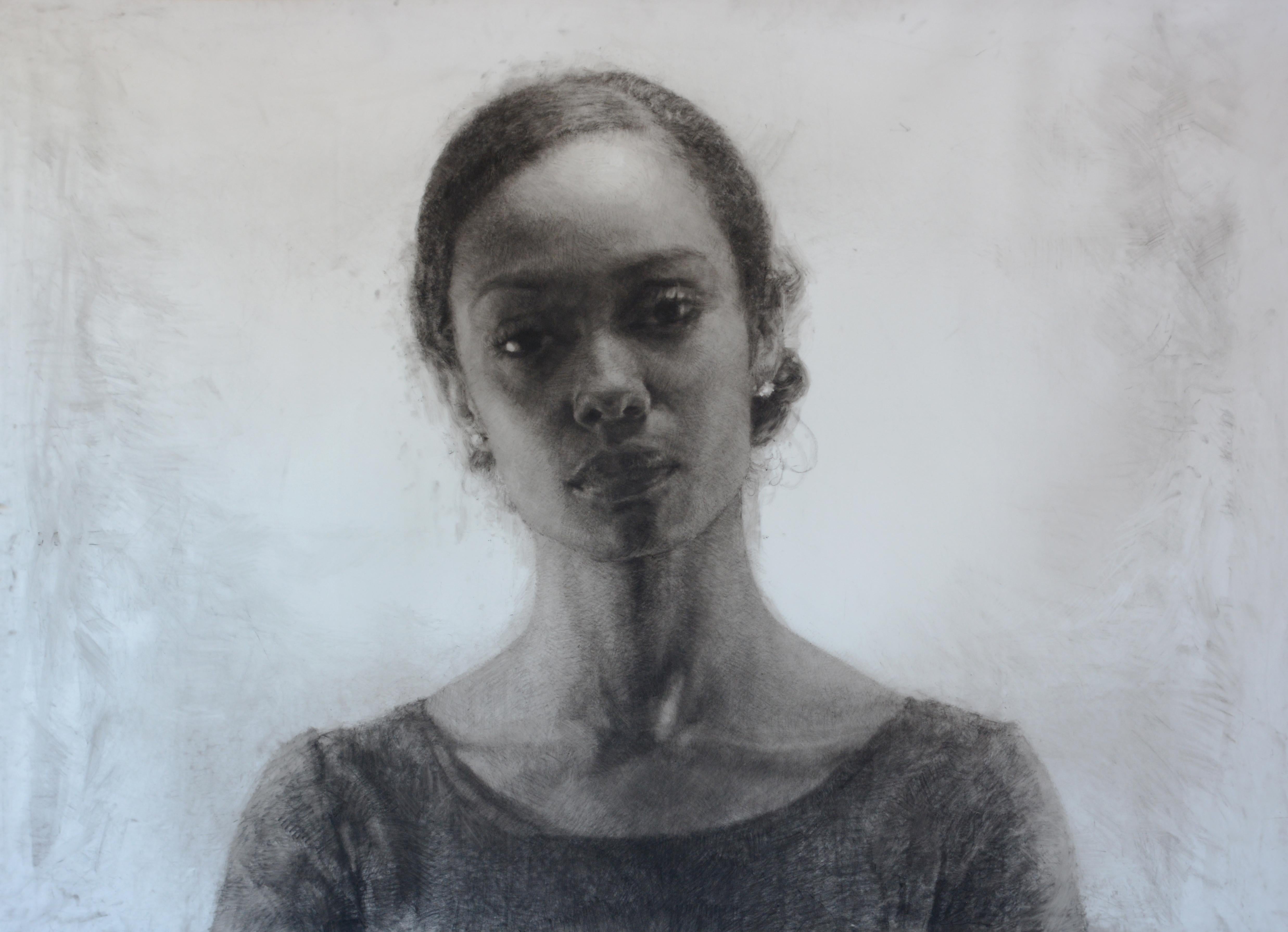 Mary Borgman - Portrait of David Uy - Large Scale Charcoal Drawing on ...