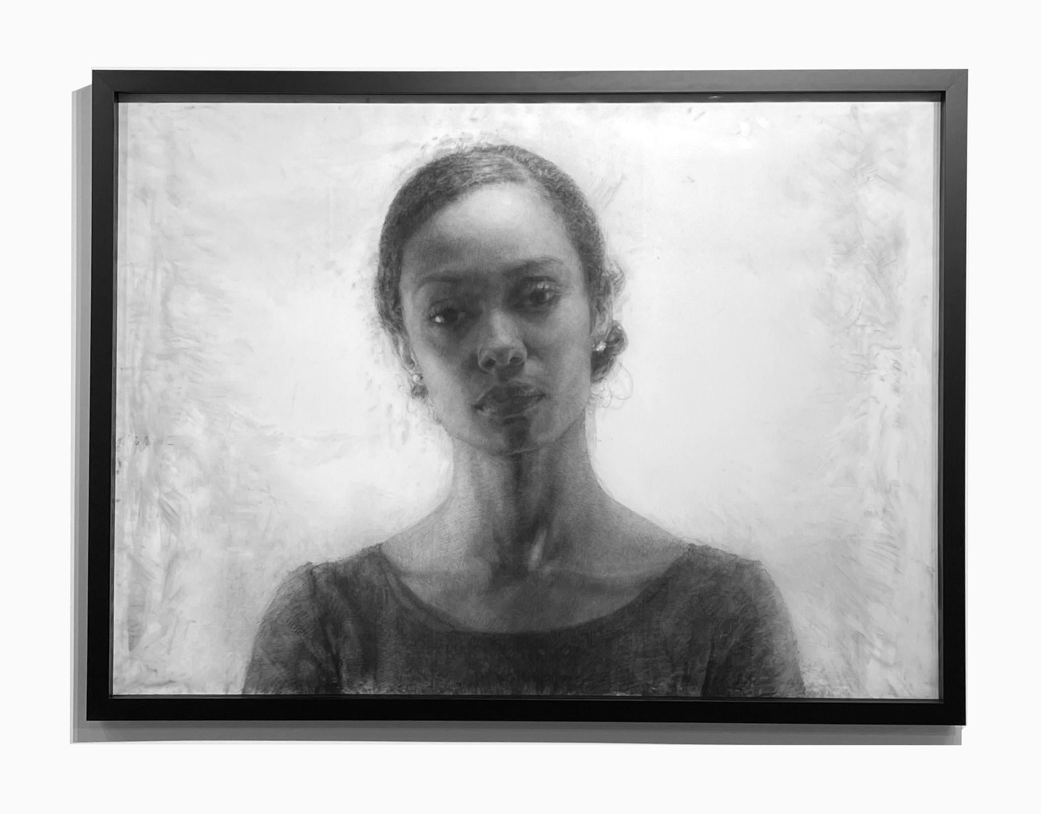 Mary Borgman - Portrait of Feleg Abraha - Large Scale Original Charcoal ...