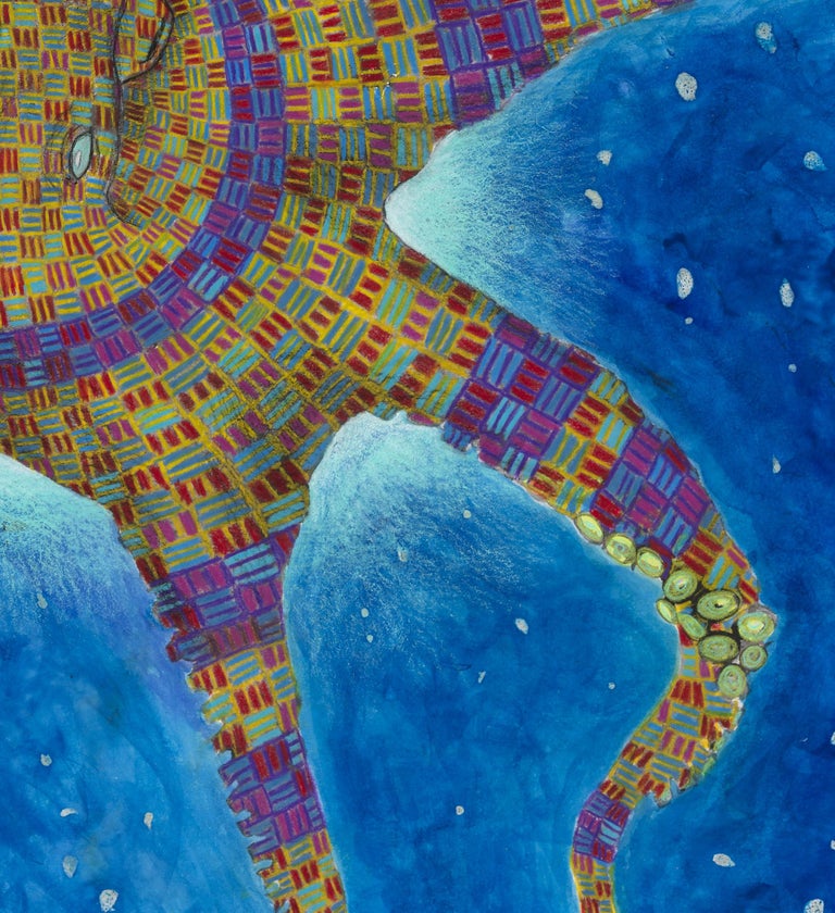 Jeff Conroy - UFO (Unidentified Flying Octopus) - Gyotaku Style Print ...