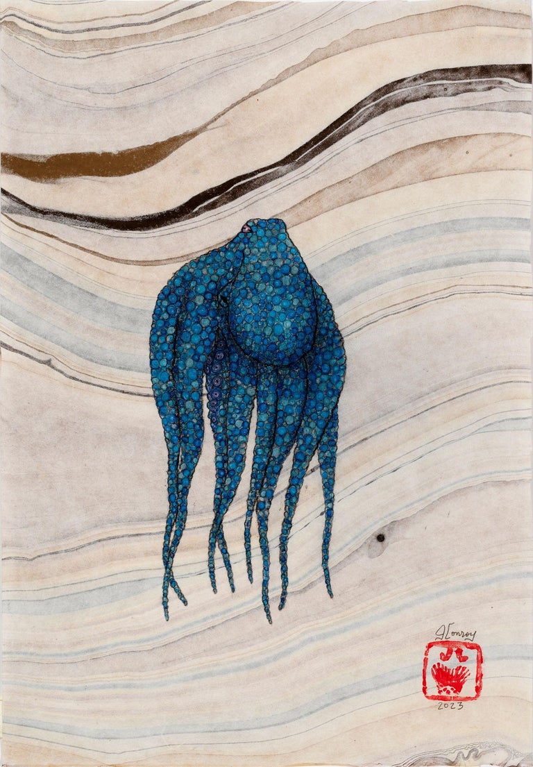 Jeff Conroy - Fontainebleau - Gyotaku Style Sumi Ink Painting of a ...