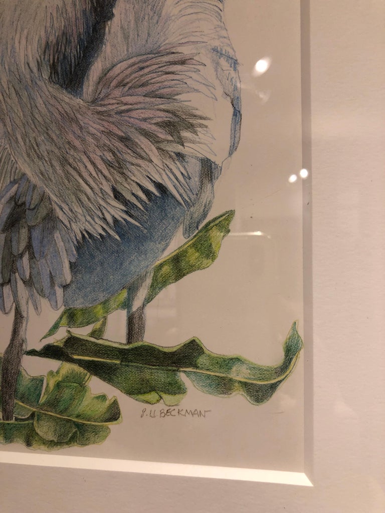 Sylvia Beckman - Blue Heron II For Sale at 1stdibs