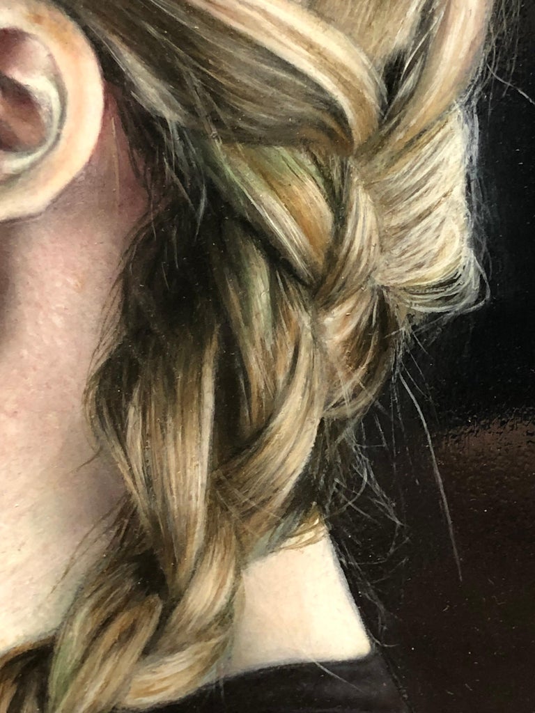 Matthew Cook - Joanne in Profile - Photorealist Oil Painting on Oval ...