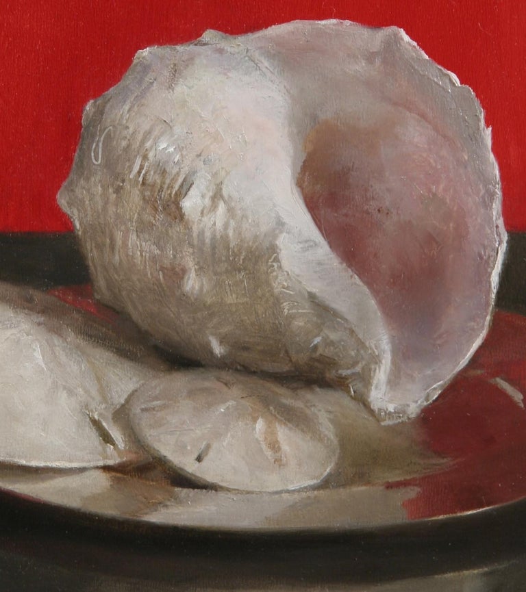 Helen Oh - Sea Shell Still Life (Red), Original Oil Painting with ...