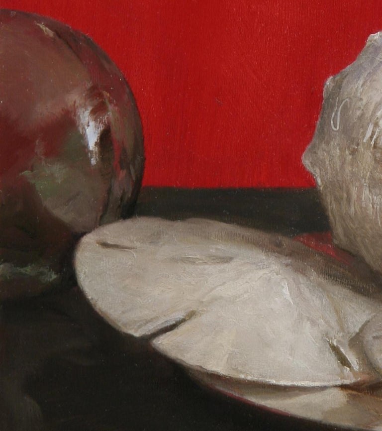 Helen Oh - Sea Shell Still Life (Red), Original Oil Painting with ...