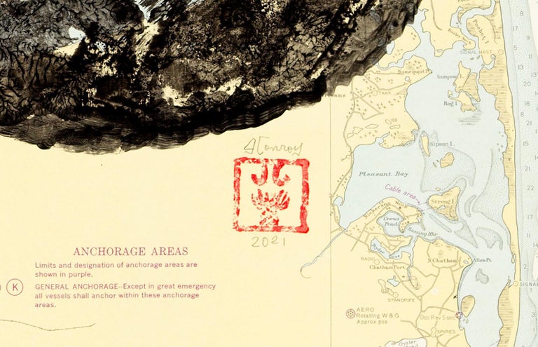 Jeff Conroy - Cape Cod Big Bug - Gyotaku Lobster Painting on Vintage ...