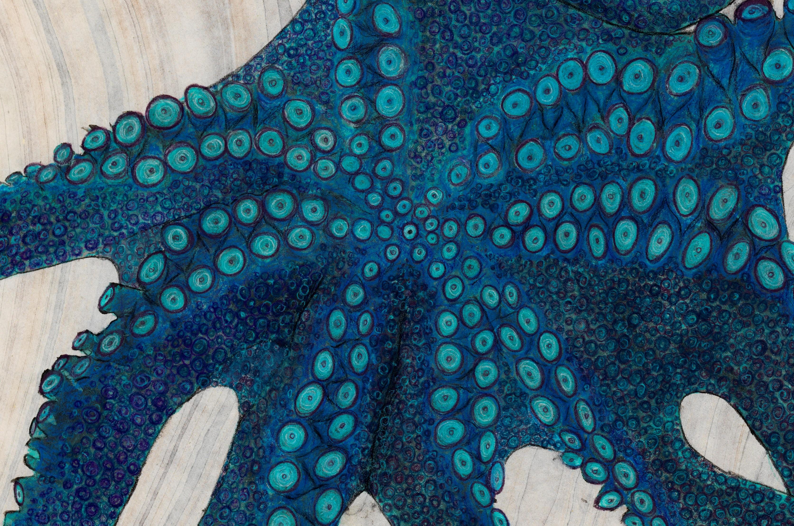 Jeff Conroy - Blue Bayou - Gyotaku Style Japanese Sumi Ink Painting ...