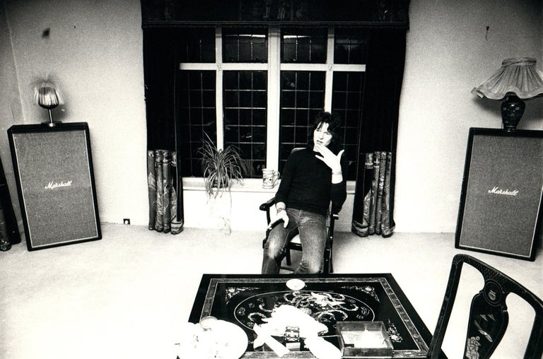 Barry Stacey - Chris Squire of Yes Sitting Candid Indoors Vintage ...