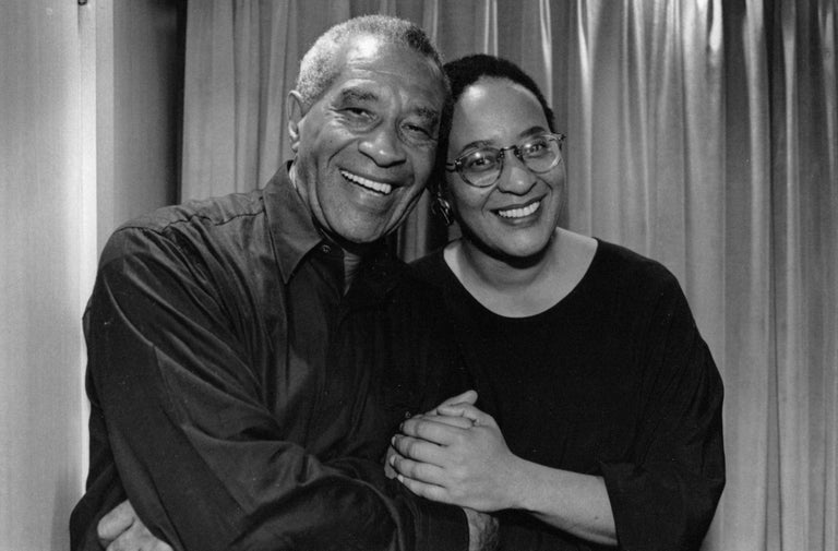 Enid Farber - Max Roach Smiling with Wife Maxine Vintage Original ...
