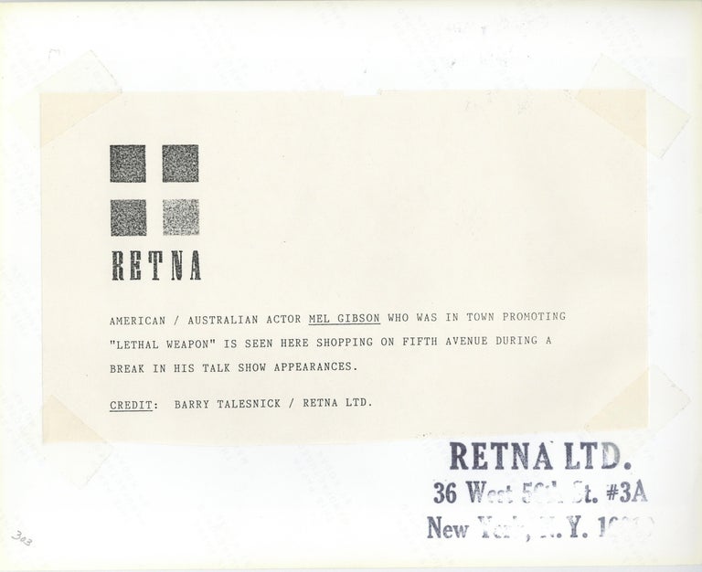 Barry Talesnick - Mel Gibson Smoking Vintage Original Photograph For ...