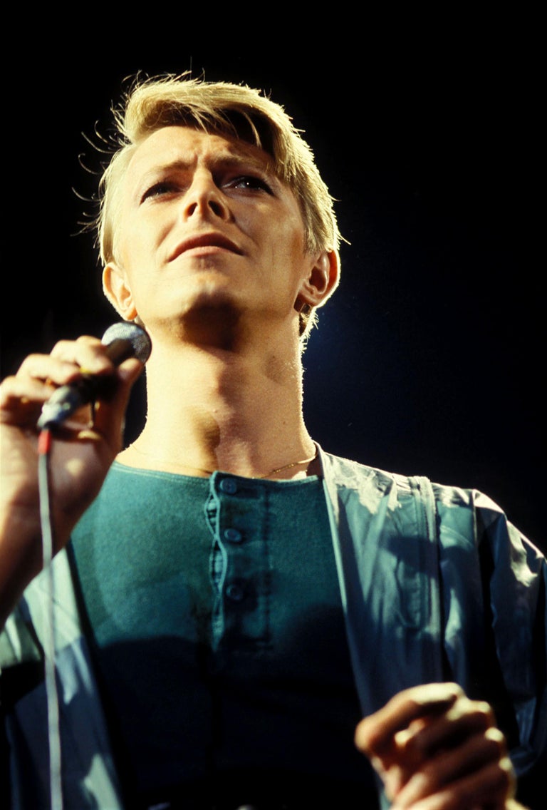 Andrew Kent - David Bowie Performing Live Globe Photos Fine Art Print ...