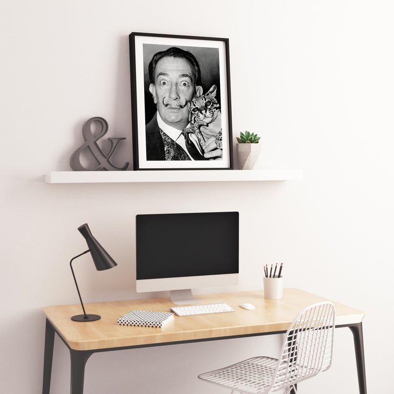 Roger Higgins - Salvador Dali with Babou the Ocelot Globe Photos Fine ...
