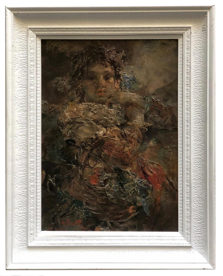 Giacomo Moretti - FEMALE PORTRAIT - Giacomo Moretti - Italian Oil on ...