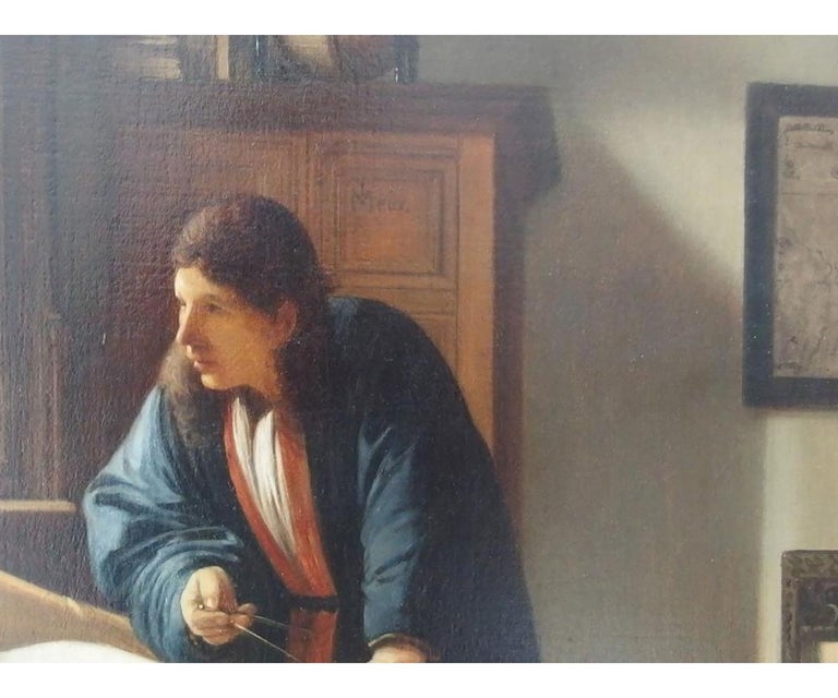 Johannes Vermeer - "The Geographer" After Johannes Vermeer Painting at ...