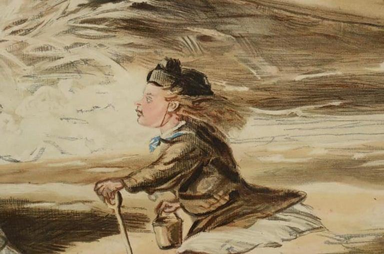 John Leech - John Leech 1865 Chromolithograph "Scene at Sandbatte" For ...