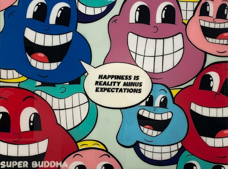 Super Buddha - Happiness is reality minus expectations For Sale at 1stDibs