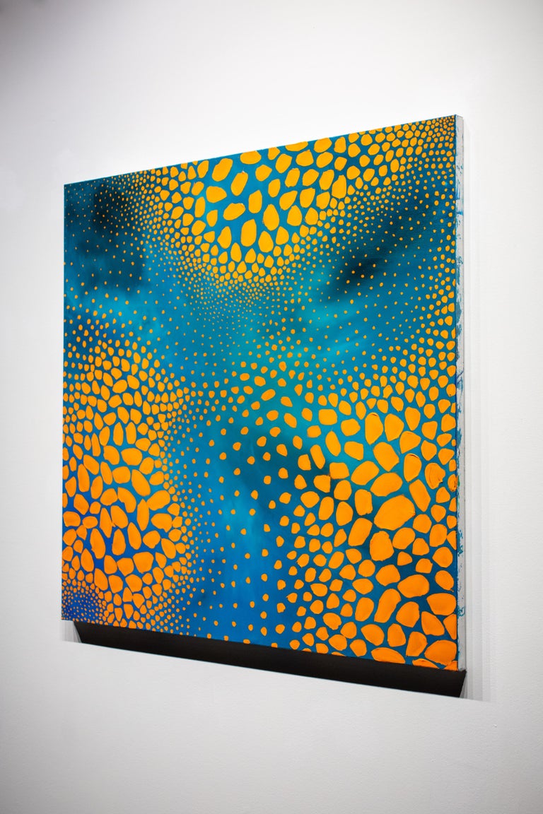 Ted Collier - Pointillism Series 4 Blue and Orange For Sale at 1stDibs