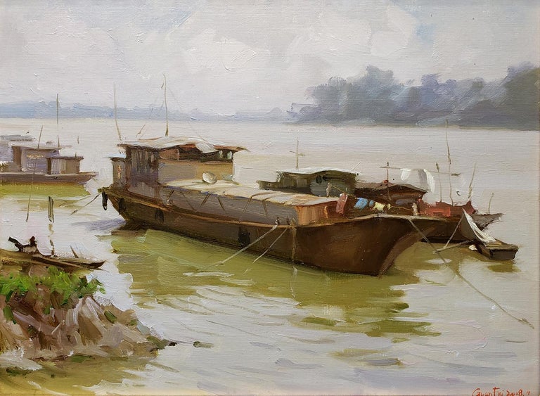 Eric F. Guan - Tan River Morning For Sale at 1stDibs