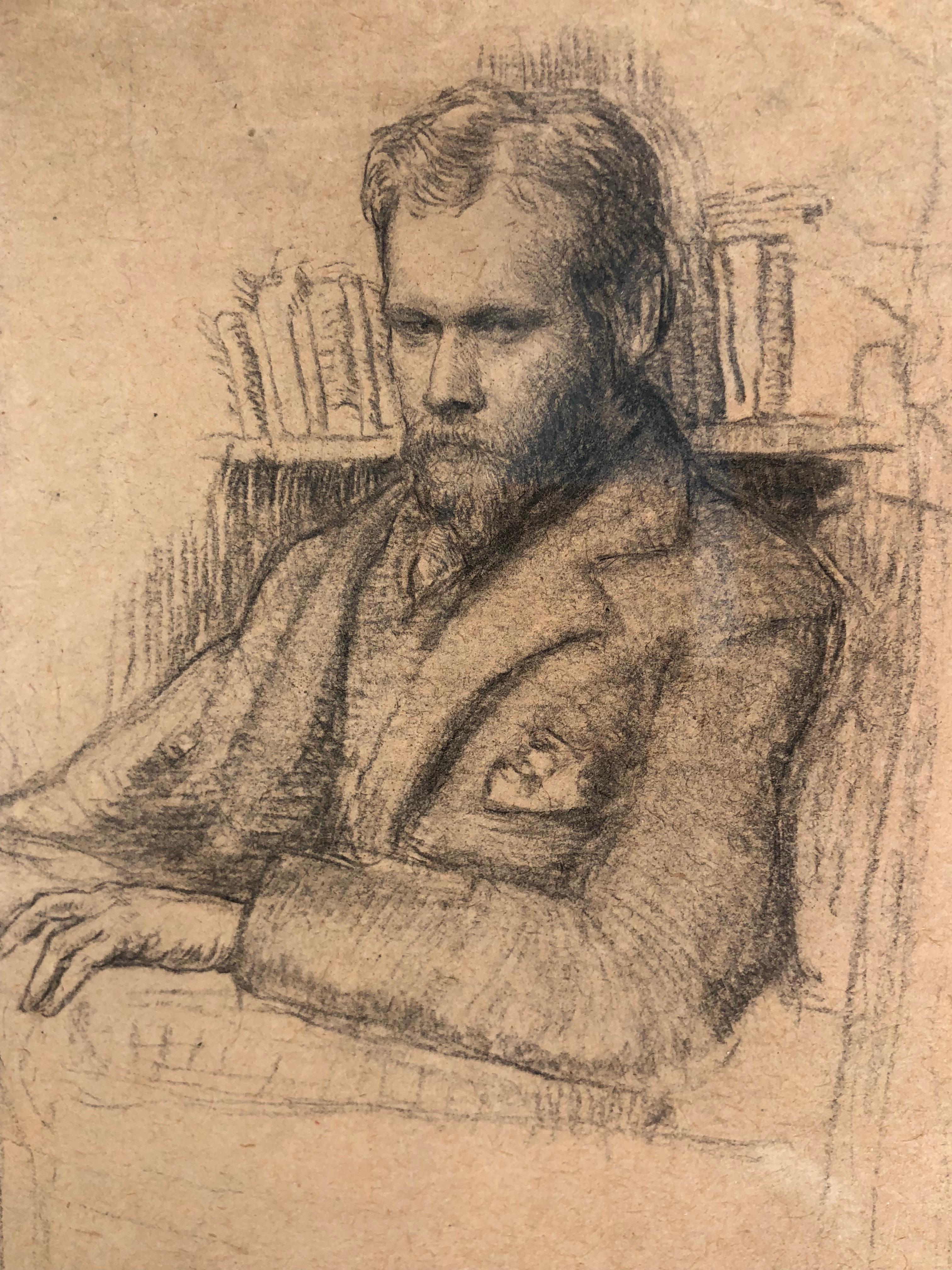 Augustus John - Fine Drawing/Study of Edward Nettleship by Augustus ...