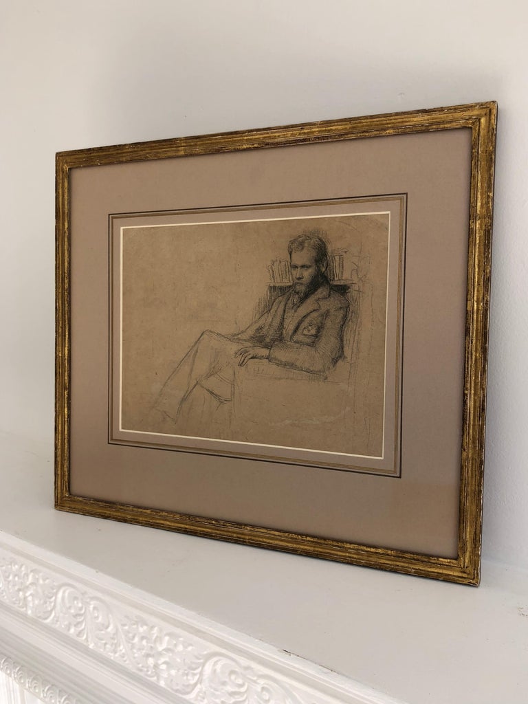 Augustus John - Fine Drawing/Study of Edward Nettleship by Augustus ...