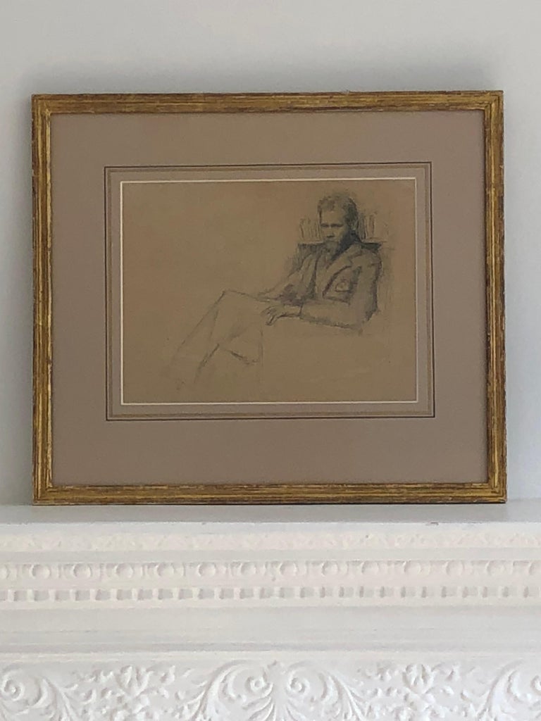 Augustus John - Fine Drawing/Study of Edward Nettleship by Augustus ...