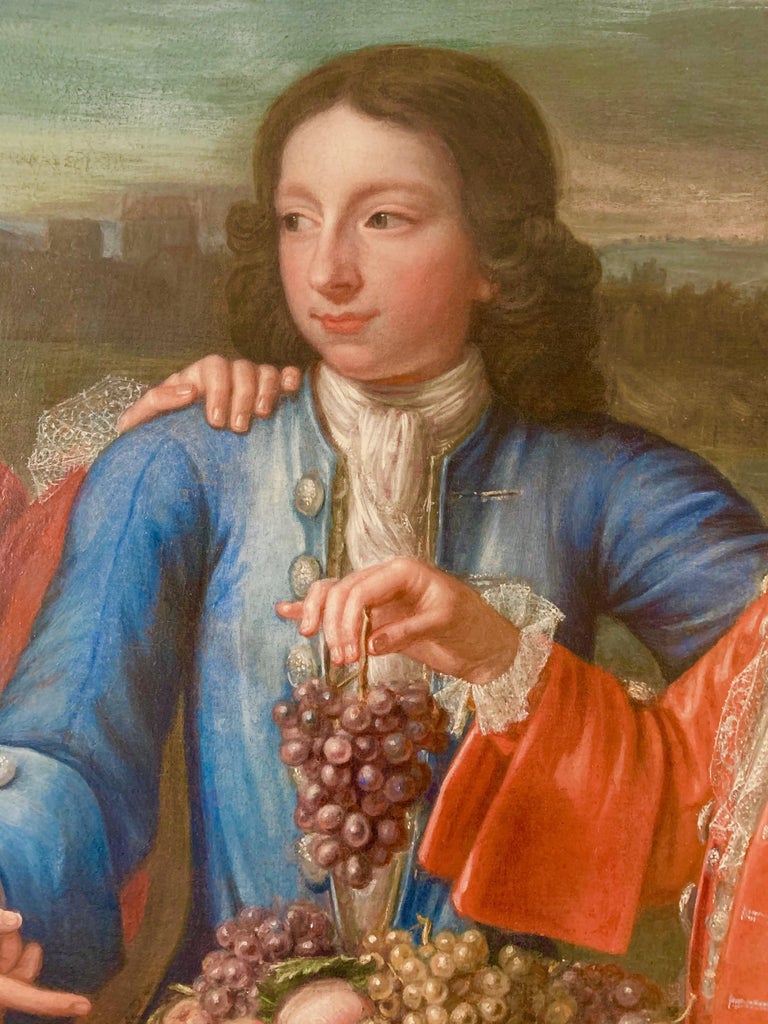 Stephen Slaughter - 18th Century British Portrait of Three Boys in Red ...