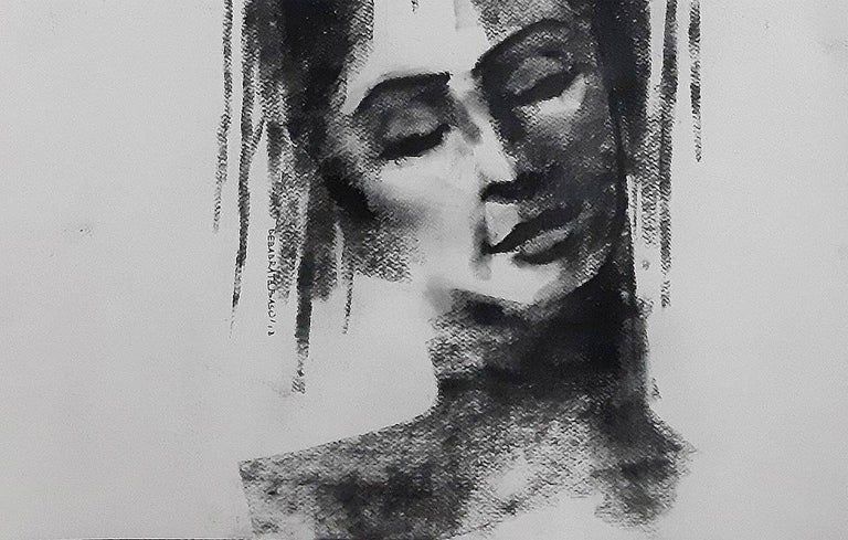Debabrata Basu - Being one with Nature III, Environment Lover, Charcoal ...