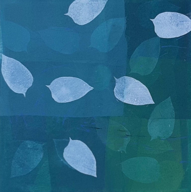 Rahim Mirza - Untitled, Acrylic on Canvas, Blue colours by Contemporary ...