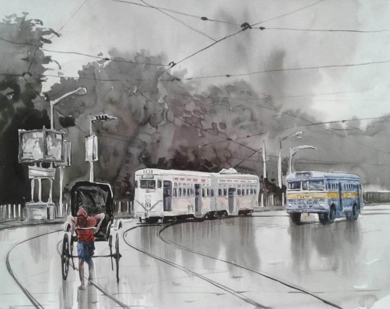 Raju Sarkar - Untitled, Watercolour on Paper by Contemporary Artist “In ...