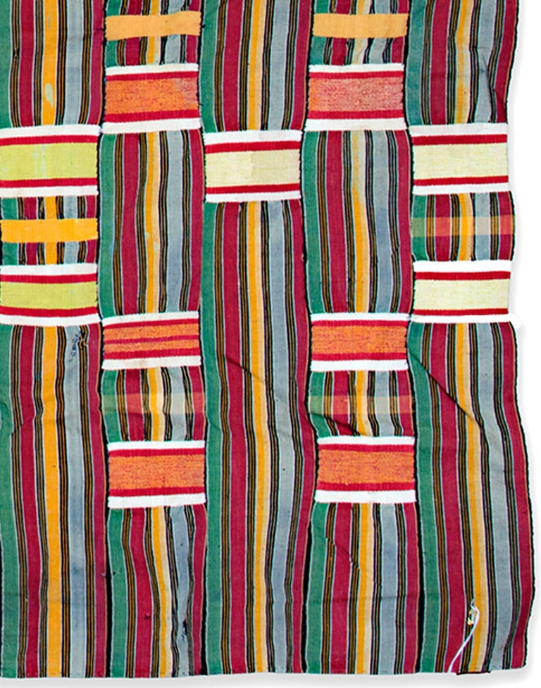 Unknown - "Tribal Cloth, Ewe Ghana," Cotton Weaving created circa 1950 ...