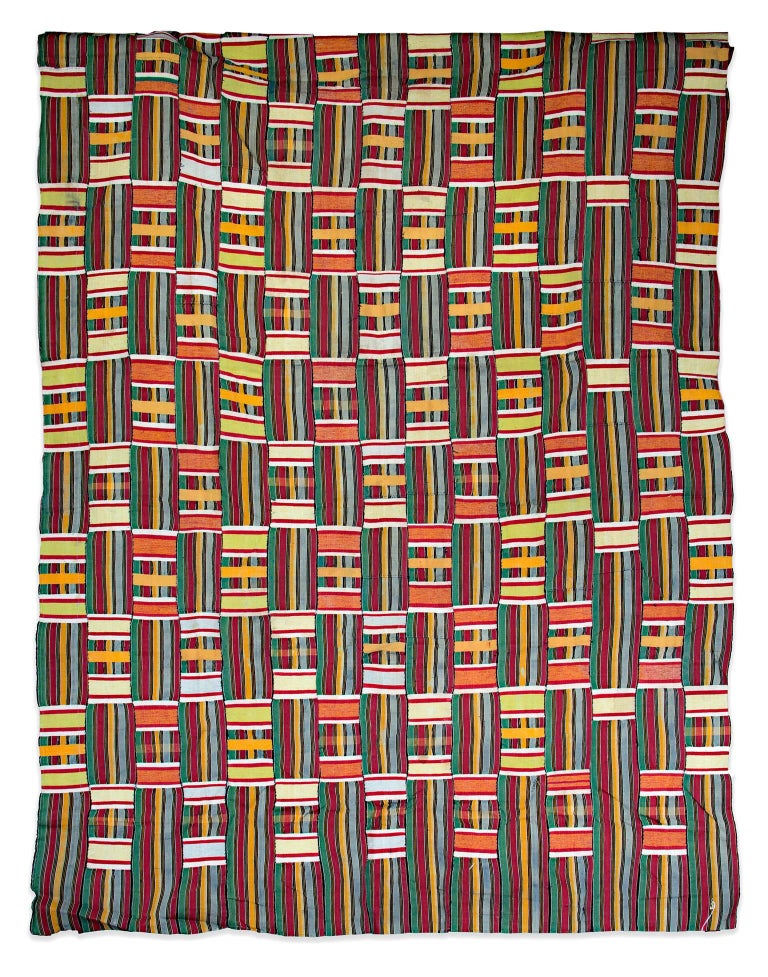 Unknown - "Tribal Cloth, Ewe Ghana," Cotton Weaving created circa 1950 ...