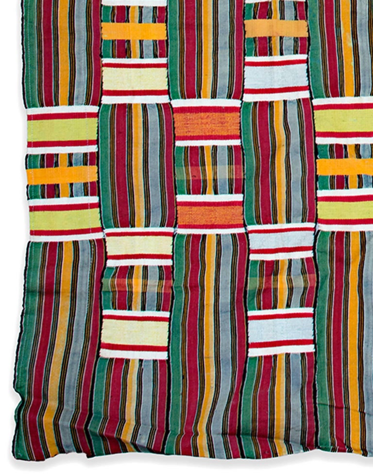 Unknown - "Tribal Cloth, Ewe Ghana," Cotton Weaving created circa 1950 ...