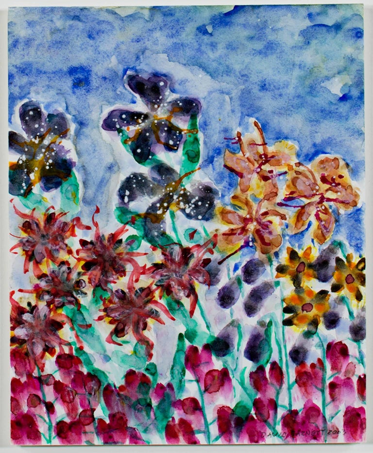 David Barnett - "Garden Gala Celebration," Original Watercolour Flowers ...