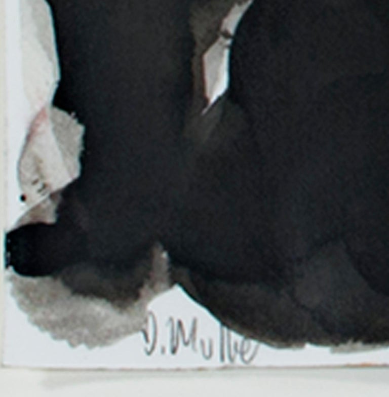 Dan Muller - "Holy Hill," Black and White Ink Painting on Paper signed ...