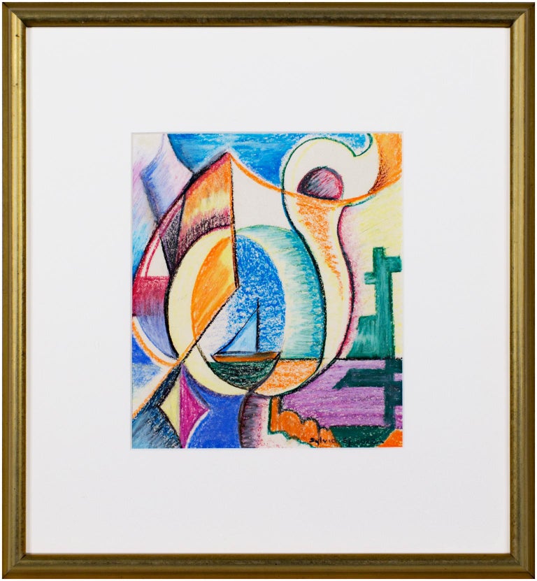 Sylvia Spicuzza - ""Art Deco Sailboat in Abstract Landscape #740 ...