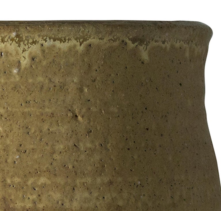 Mark Shekore - "Bowl (Olive Green)," Hand Thrown Ridged Stoneware ...