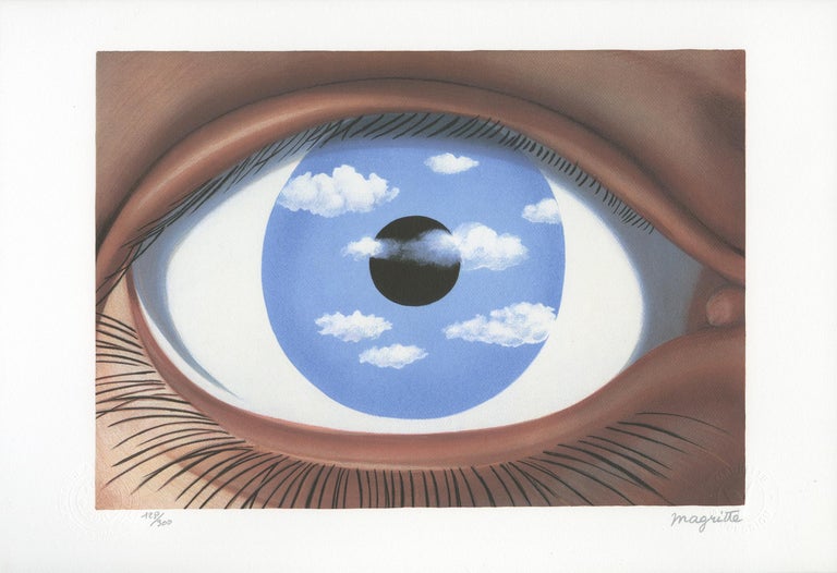 René Magritte - "Le Faux Miroir (The False Mirror)," Lithograph after ...