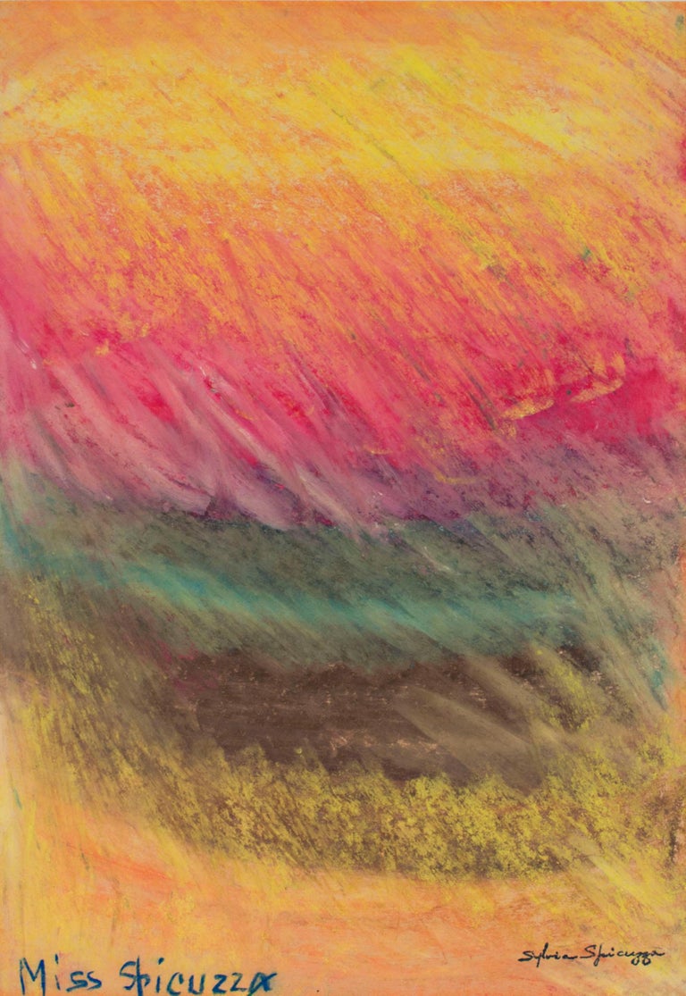 Sylvia Spicuzza – ""Color Field (Chalk on Wet Paper)" Original Pastell ...