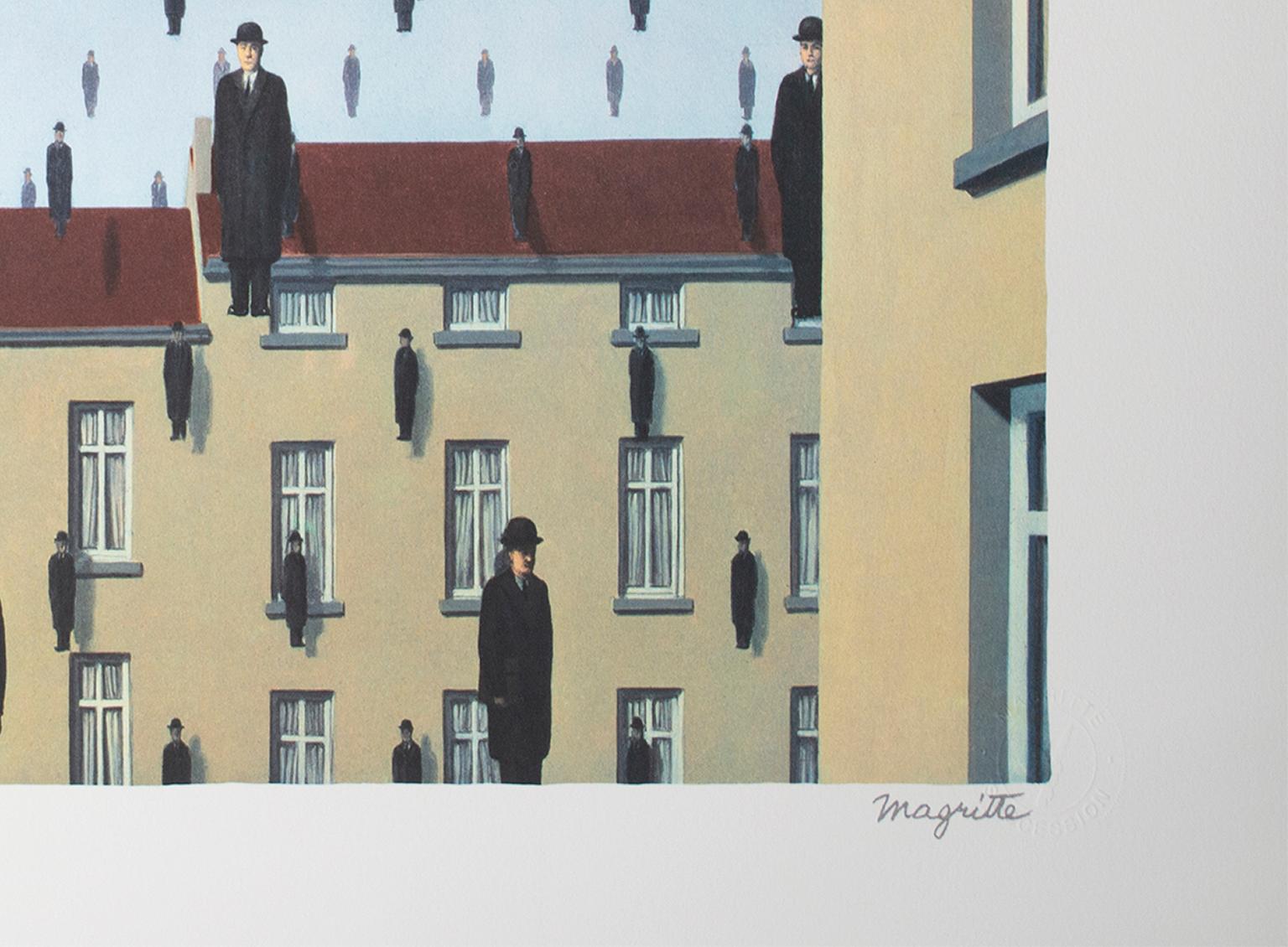 René Magritte - "Golconde (Golconda), " Color Lithograph after 1953 ...