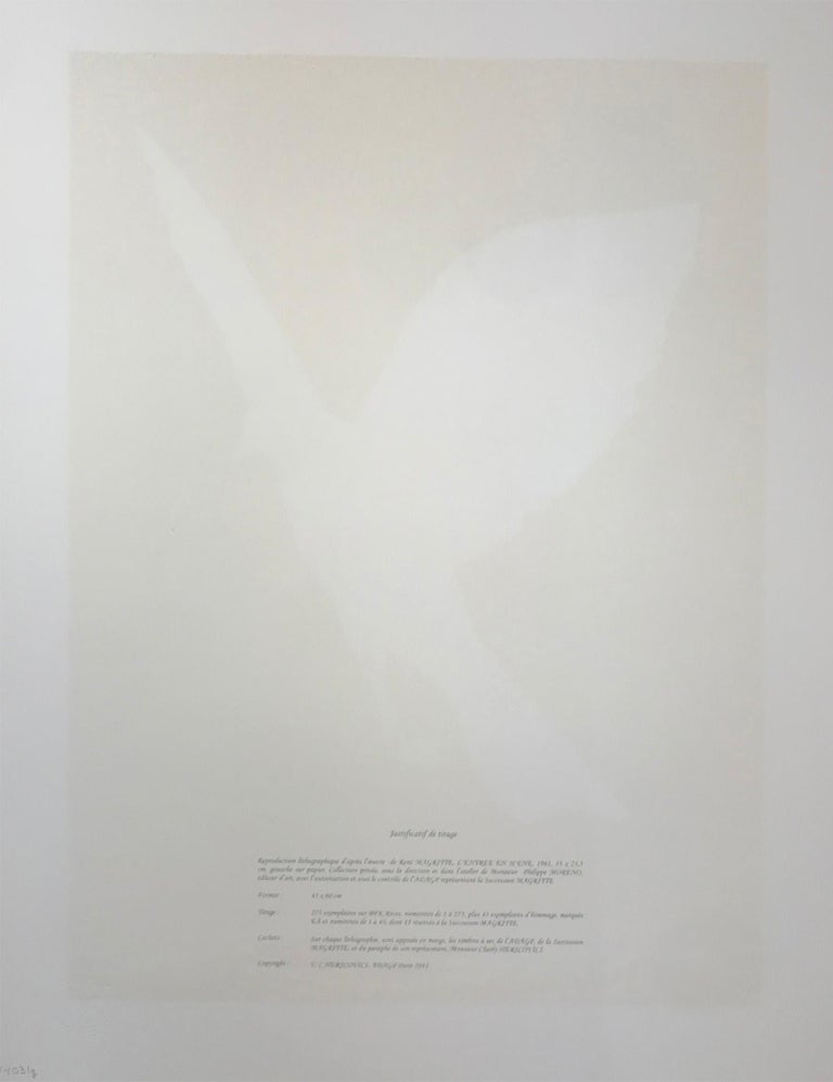 René Magritte - "L'Entree en scene (The Emergence)," Color Lithograph ...