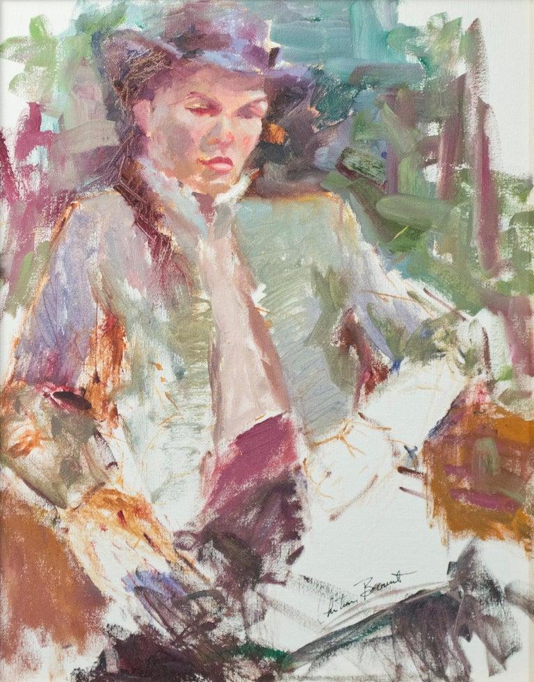 Christiane Bouret - "The Equestrian," original signed oil painting by ...